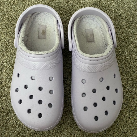 CROCS | Shoes | Lavender Purple Fuzzy Crocs | Poshmark